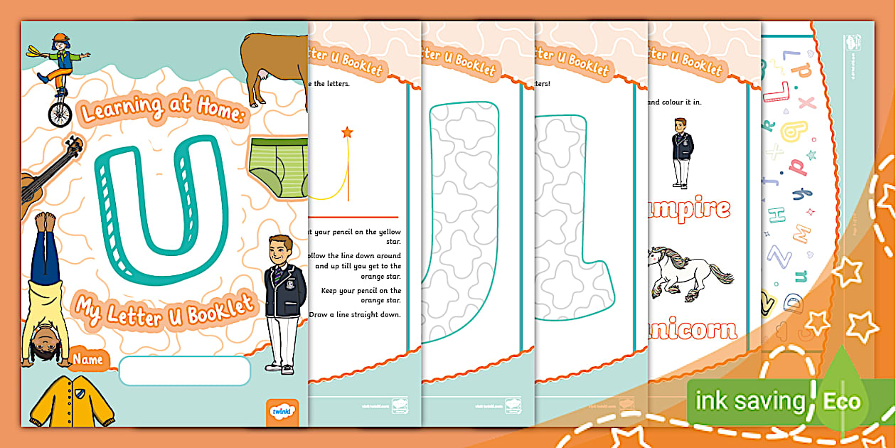 Learning at Home: My Letter ‘U’ Activity Booklet