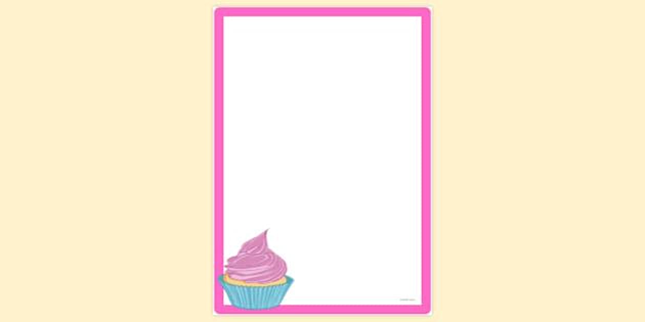 Cupcake Page Border | Page Borders | Twinkl (teacher made)