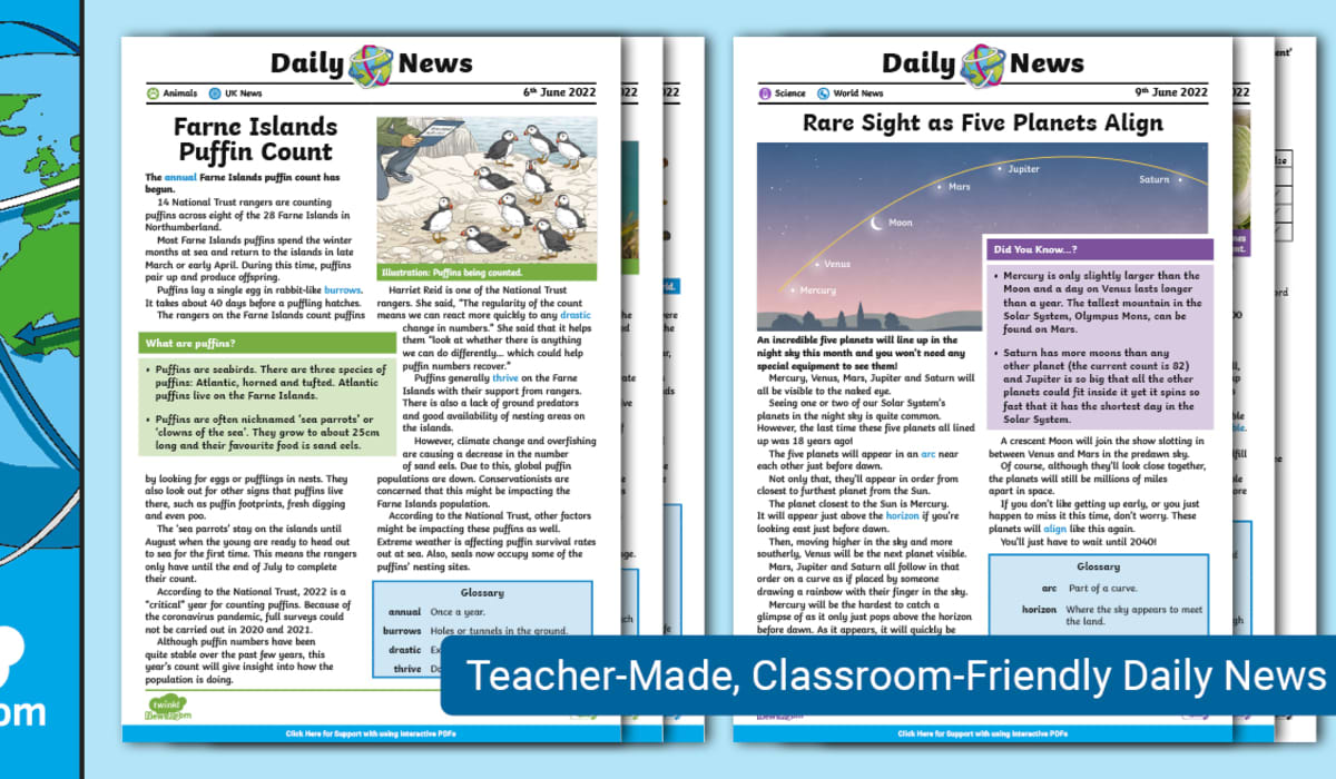 Weekly Comprehension Pack - 10th June 2022 - Twinkl NewsRoom