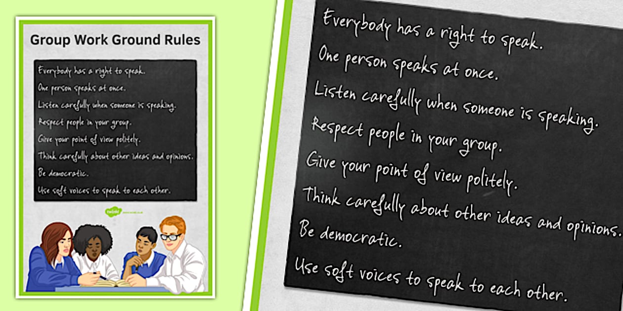 Oracy: Group Work Ground Rules Poster (teacher made)