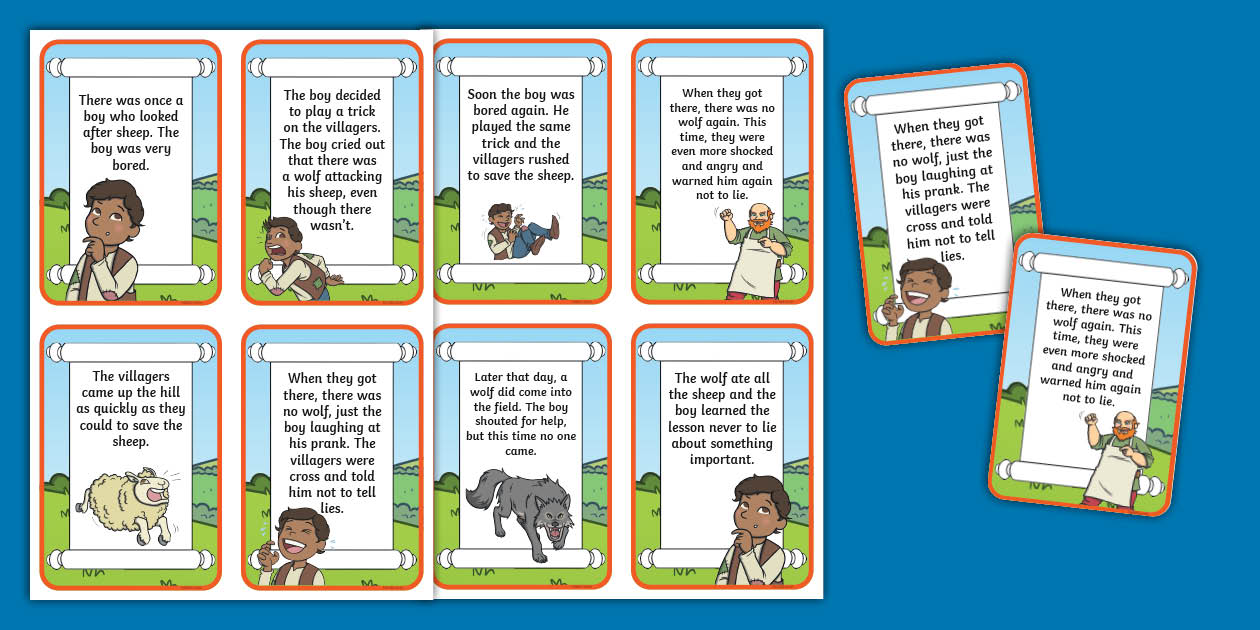 The Boy Who Cried Wolf Freeze Frame Drama Flashcards