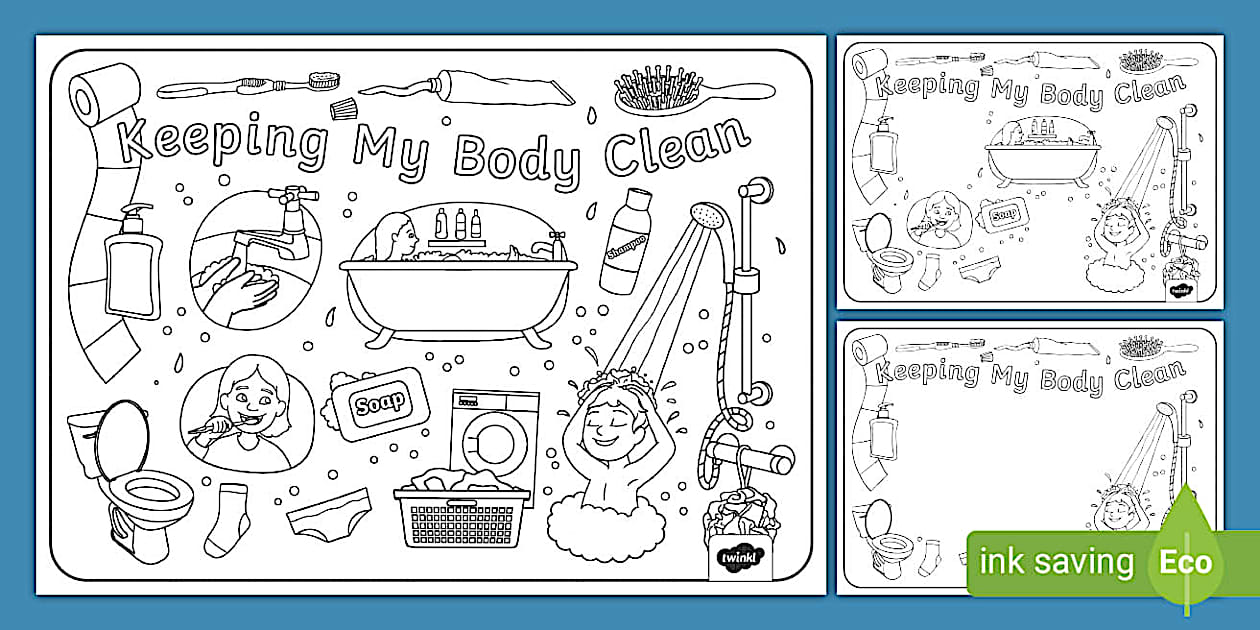 Keeping My Body Clean Personal Hygiene Doodles Page - Twinkl