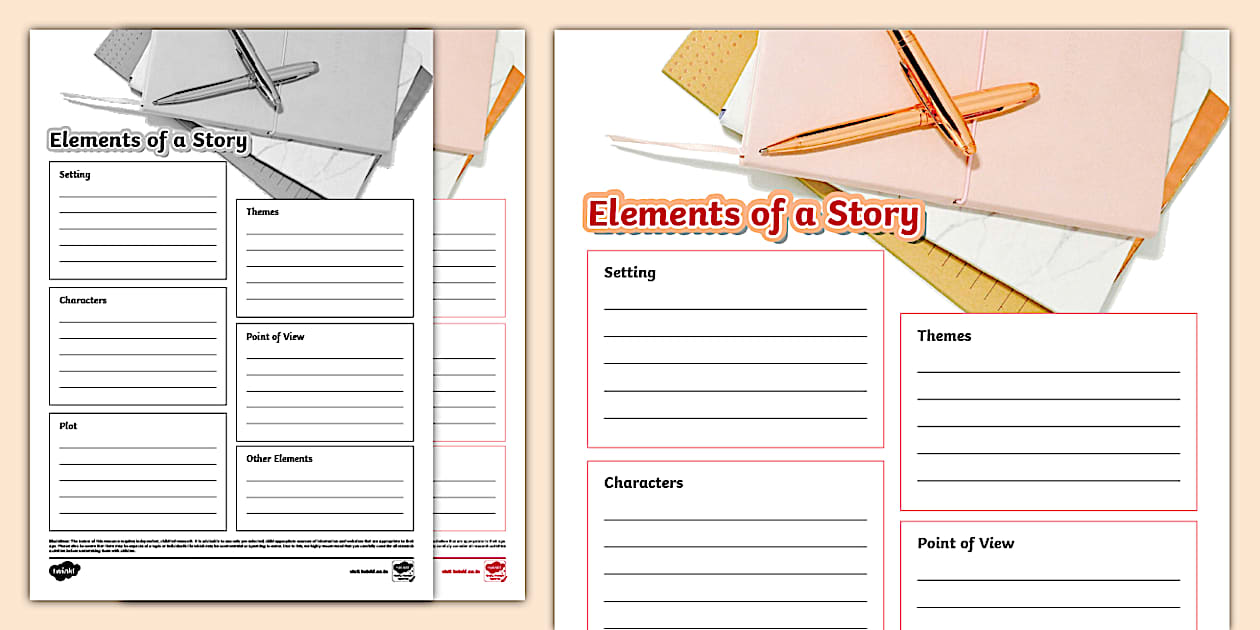 Elements of a Story Fact File Template (teacher made)