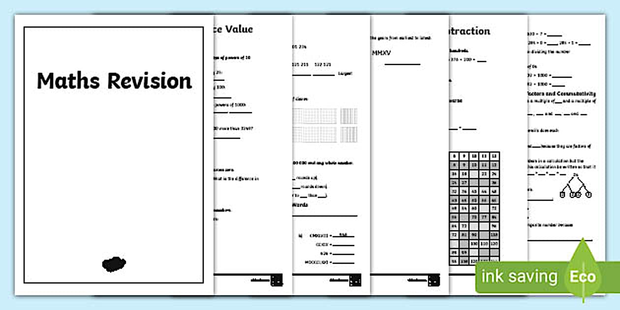 Maths SATs Revision Year 6 Activity Booklet - Twinkl