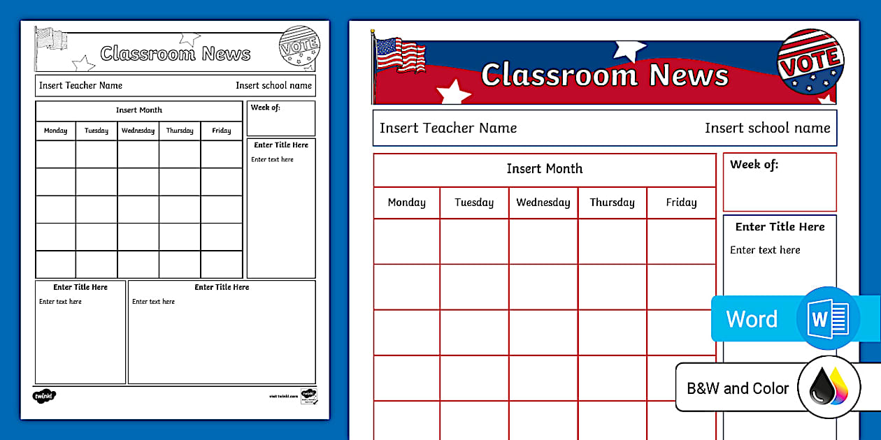 Election Newsletter | Election Day | Twinkl USA - Twinkl