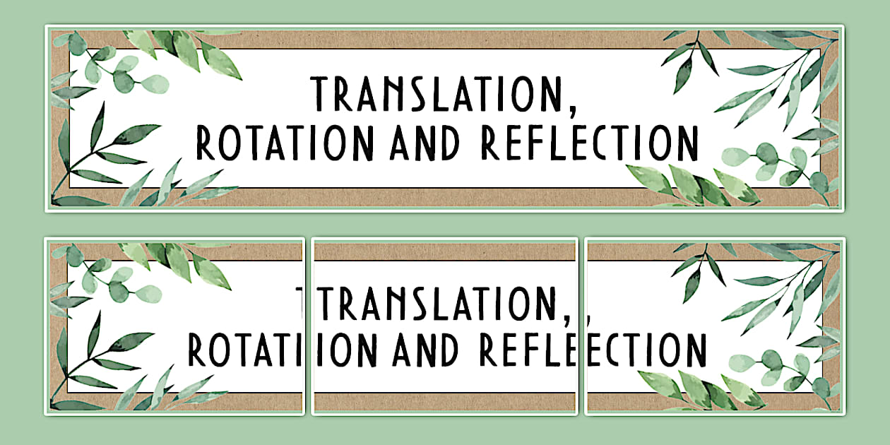 👉 Muted Botanical Themed Translation, Rotation and Reflection Display ...