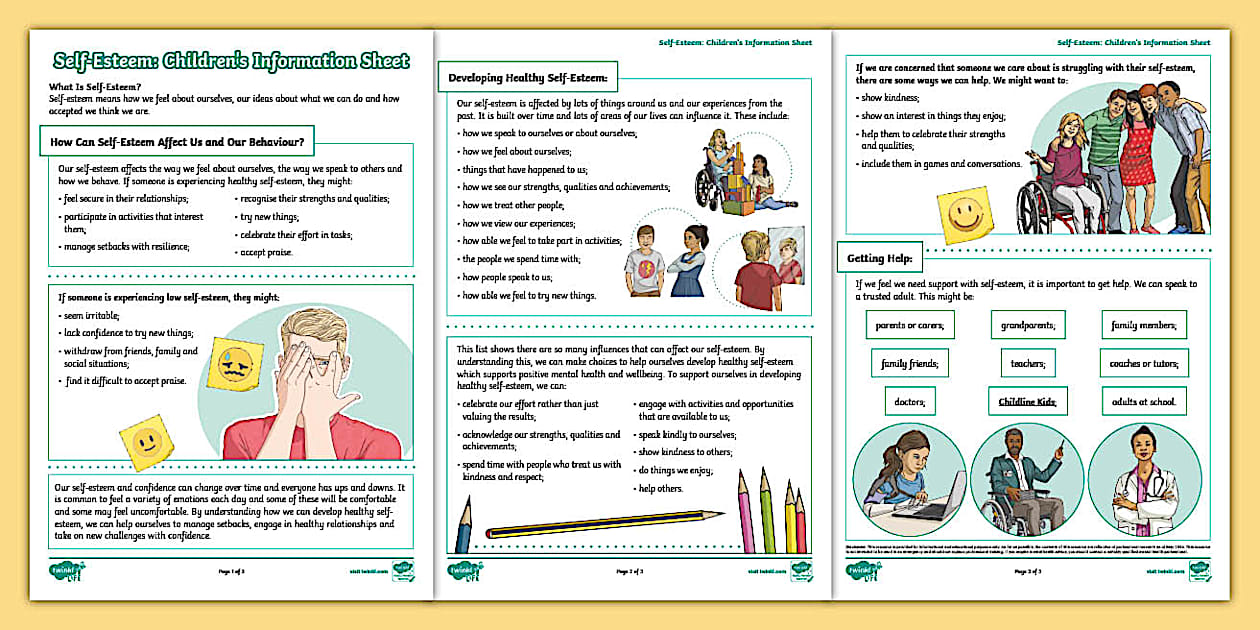 Self-Esteem: Children's Information Sheet