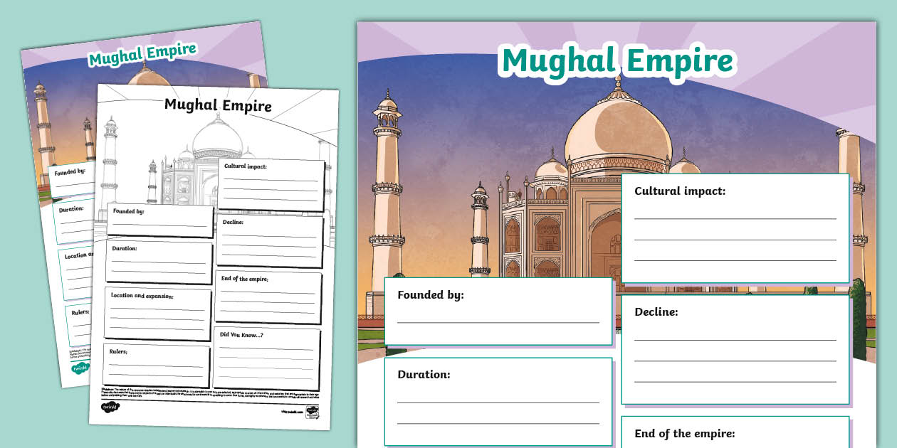 Mughal Empire Fact File Template (Teacher-Made) - Twinkl