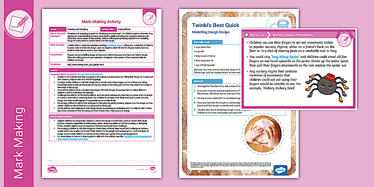 Fine Motor Mark-Making Adult-Led Activity: Press-a-Pizza!