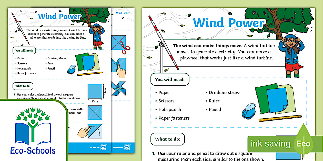 Eco-Schools NI: Pinwheel Craft (teacher made) - Twinkl