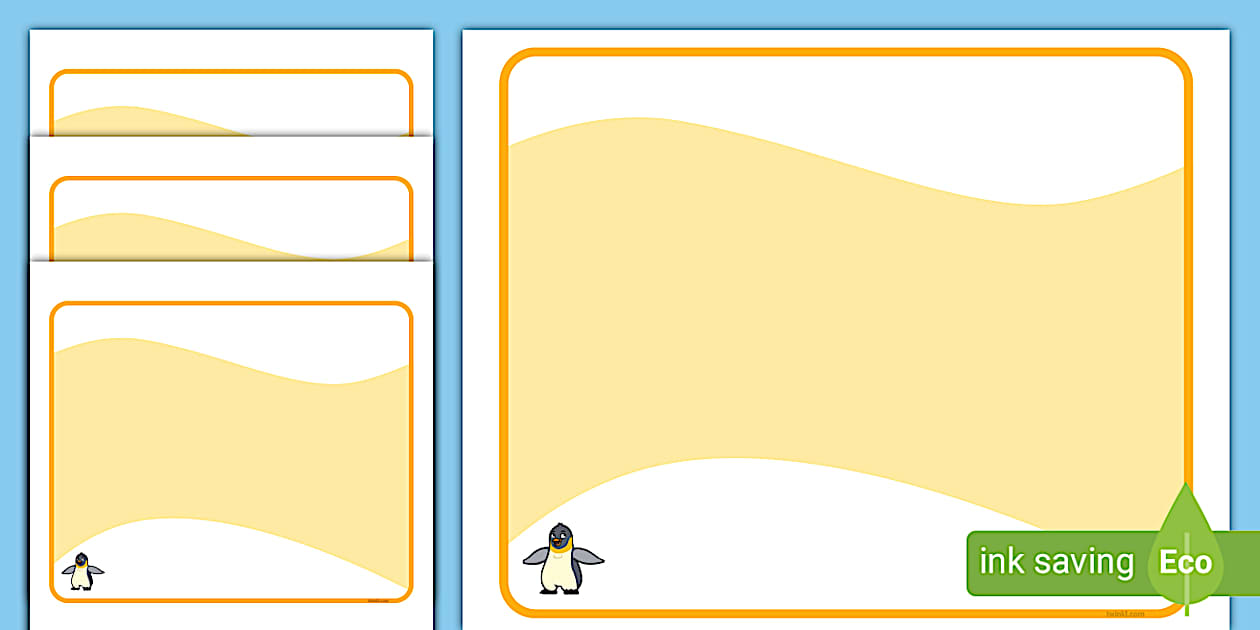Penguin Themed Editable Classroom Area Display Sign - Twinkl