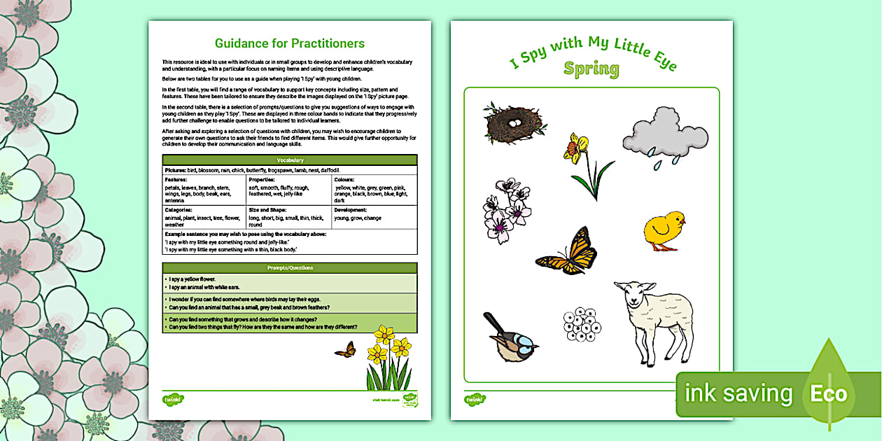 I Spy Spring Communication and Language Activity - Twinkl