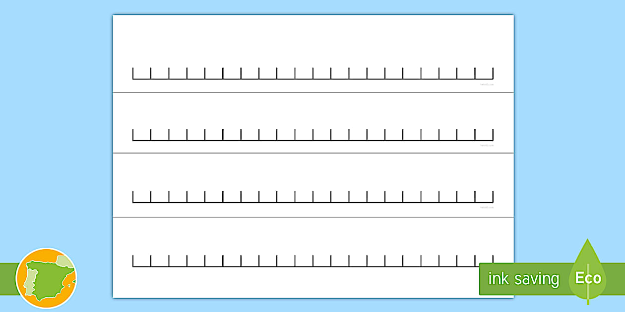 Recta numérica en blanco del 0 al 20 (teacher made)