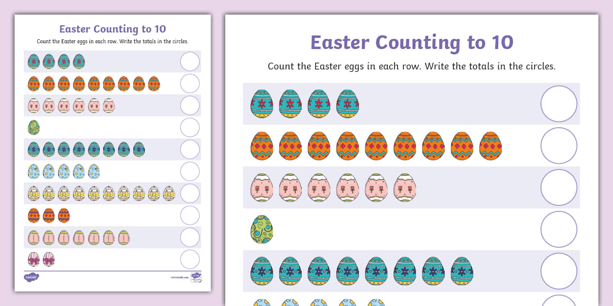 👉 Easter Egg Counting to 10 Activity - Twinkl - KS1