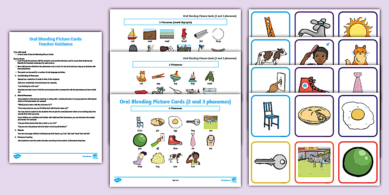 Oral Blending Cards (Teacher-Made) - Twinkl