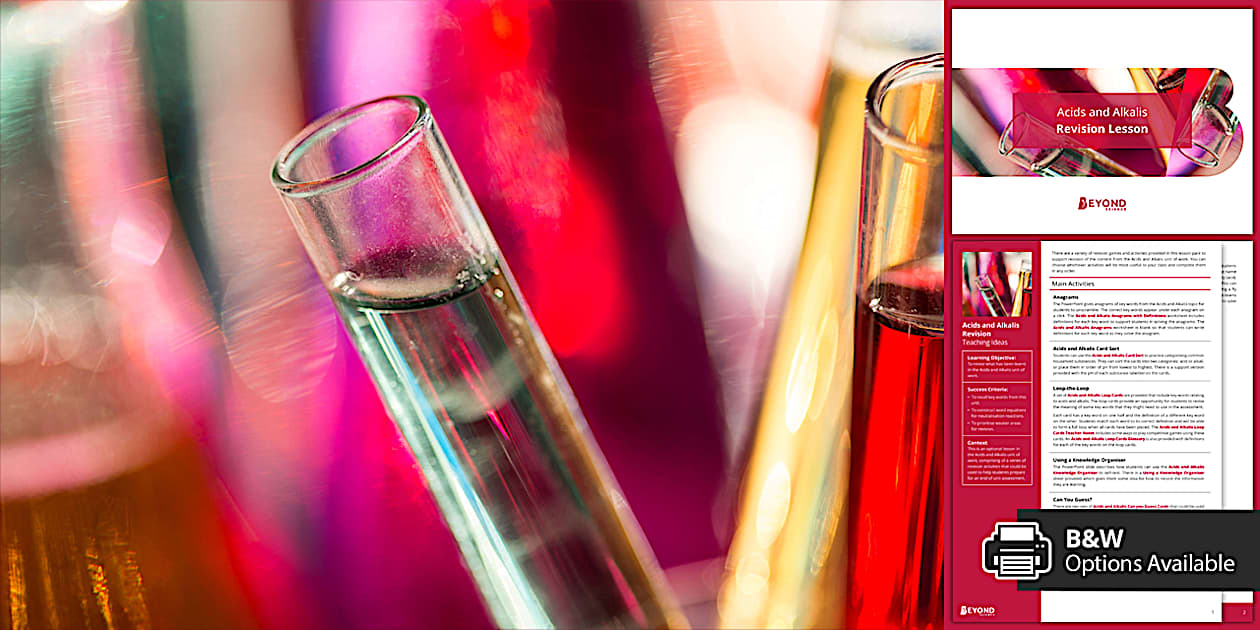 Acid and Alkali Quiz KS3: Revision Lesson Pack | Beyond