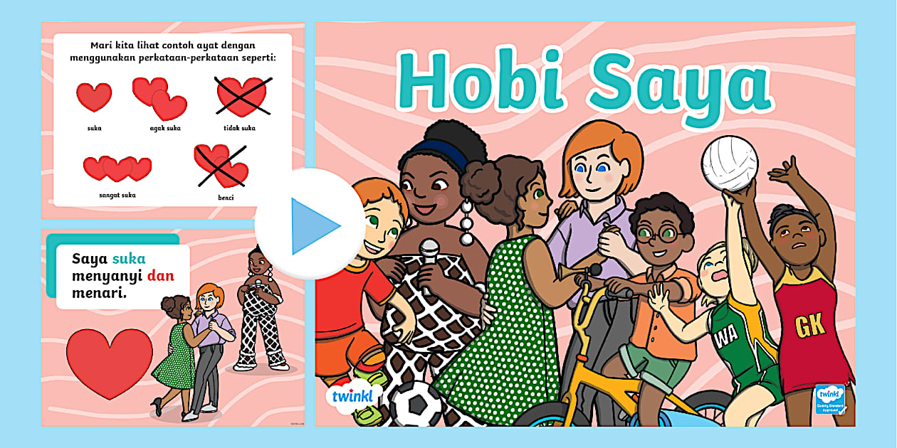 Powerpoint Saya dan Hobi | Suka dan Tidak Suka - Twinkl