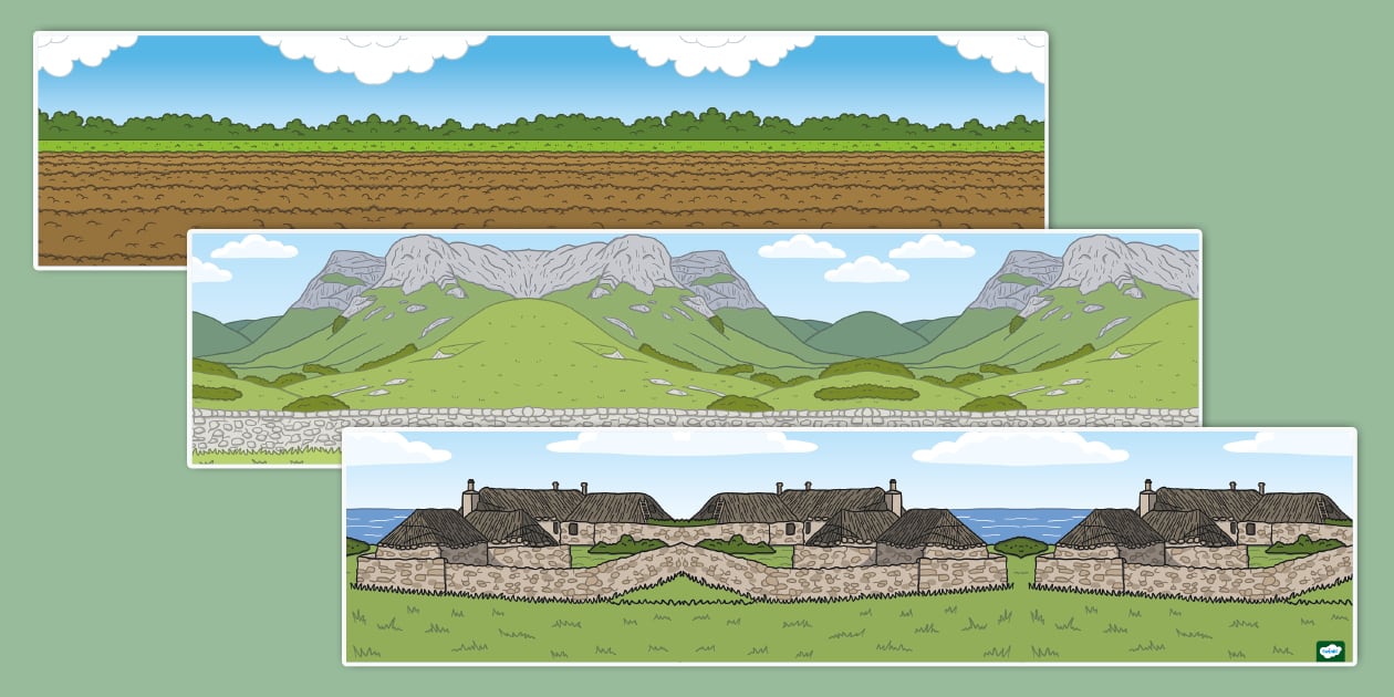 Scottish Farming in the past Small World Backgrounds