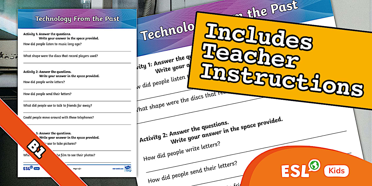 ESL Listening Comprehension Technology Past [Kids, B1]