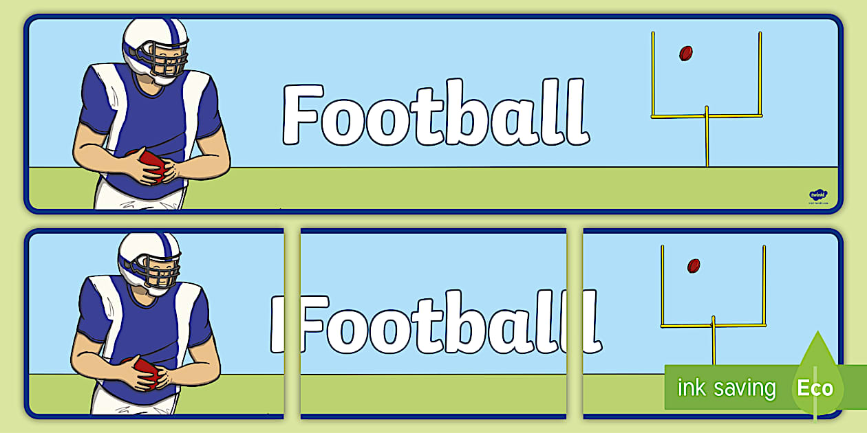 Football Banner Printable | 4th Grade Resource | Twinkl USA