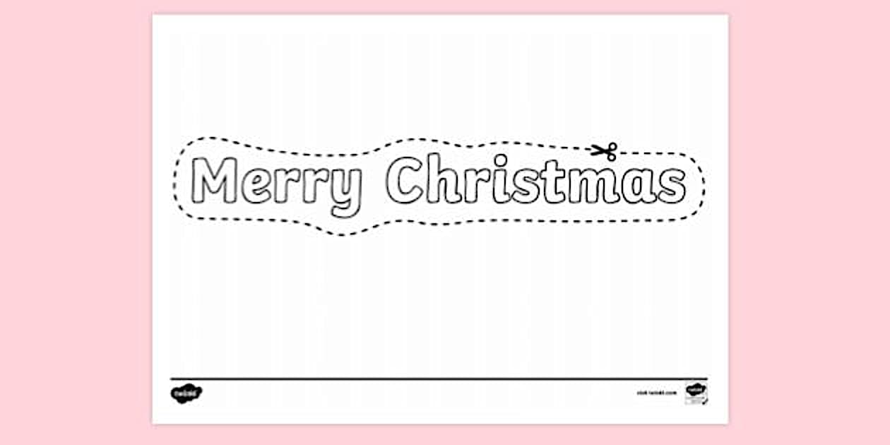 Printable Merry Christmas Colouring Page | Colouring Sheets