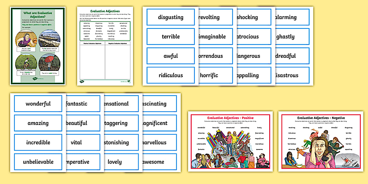 Evaluative Adjectives Resource Pack (teacher made) - Twinkl