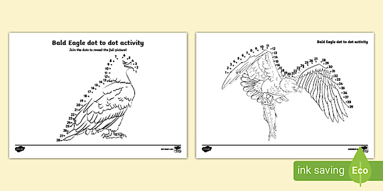 Bald Eagle Dot to Dot Activity | Primary Resources - Twinkl