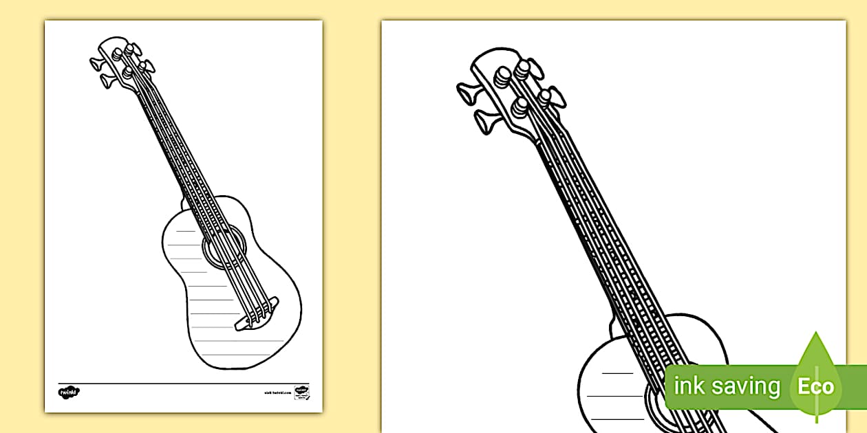 Ukulele Writing Template (teacher made) - Twinkl