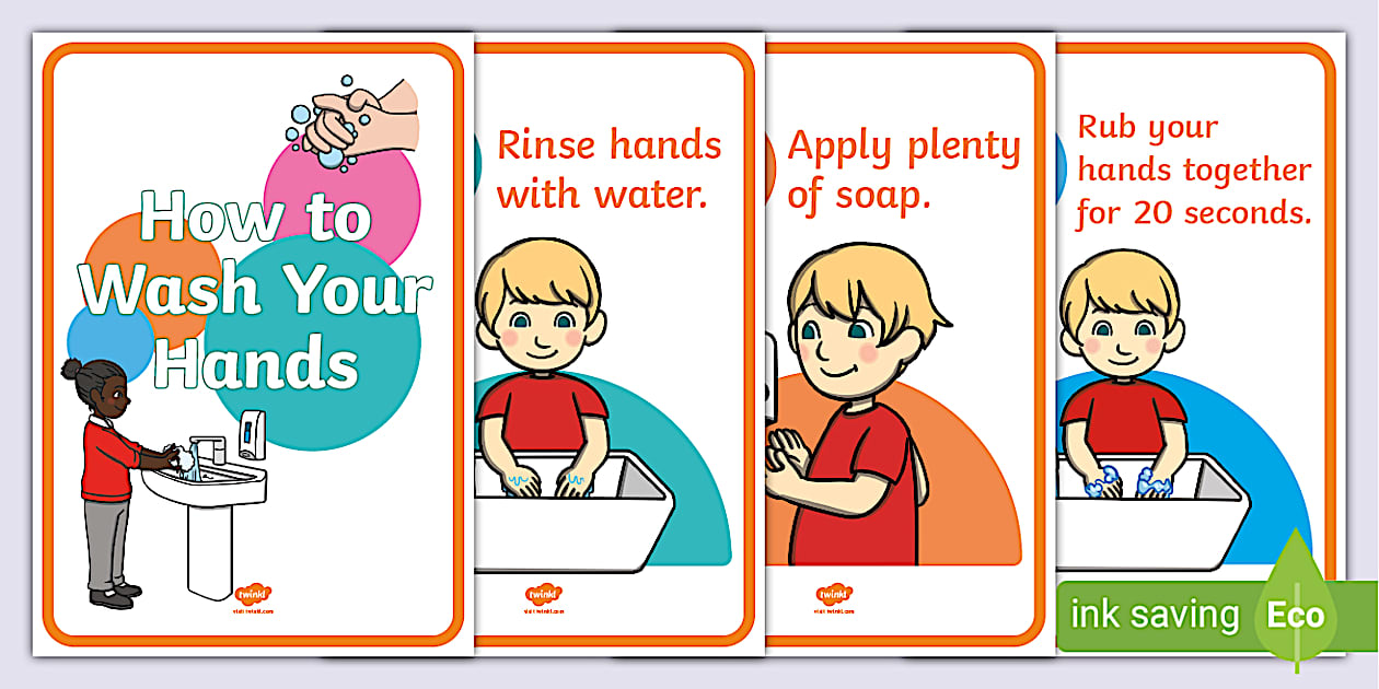 Precursive Handwashing Sequence Posters (professor feito)