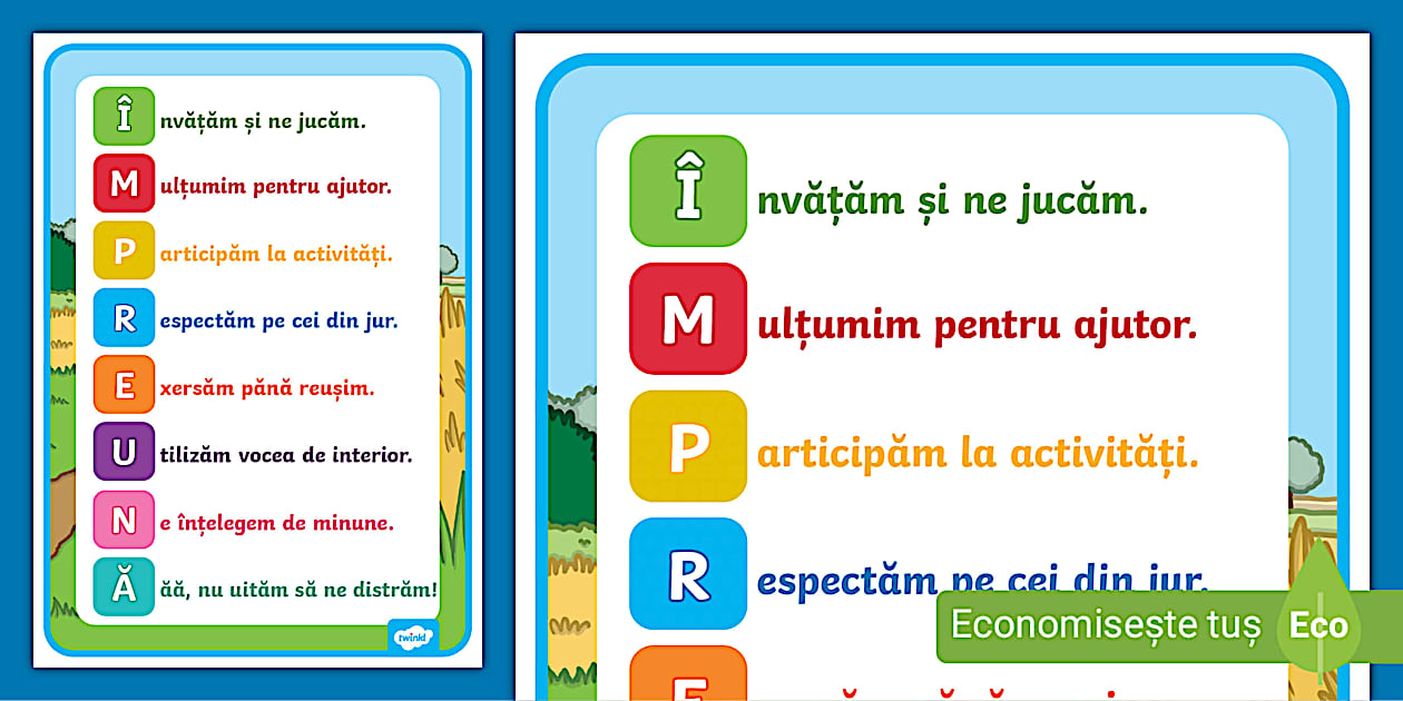 Reguli de respectat împreună – Planșă - Twinkl