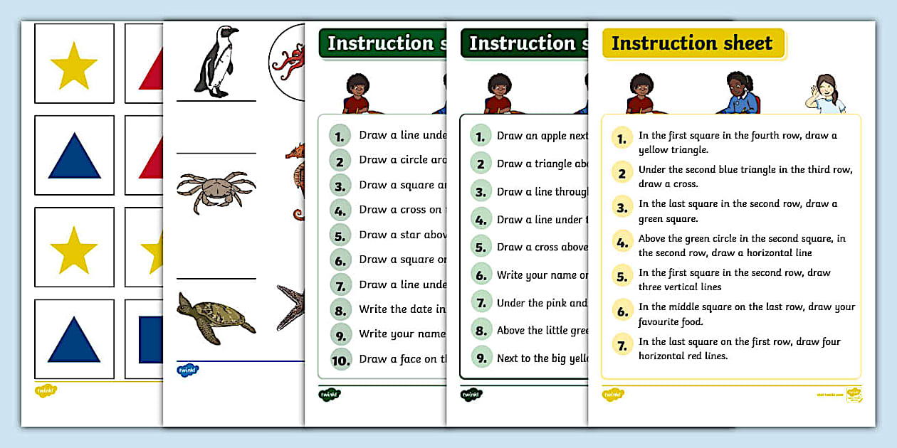 Following Directions Drawing Activity | ESL Resources