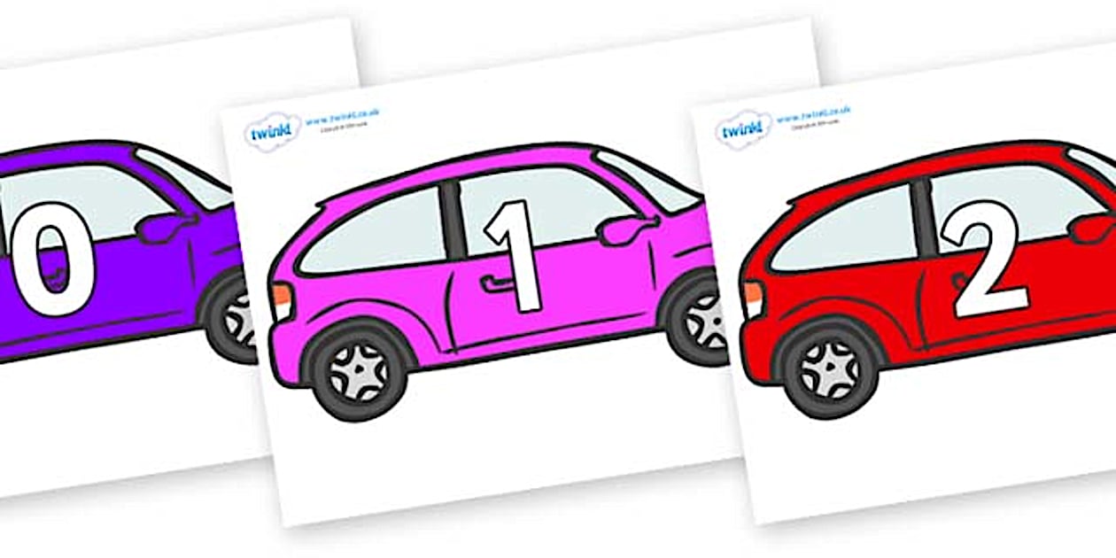 Numbers 0-31 on Cars (teacher made) - Twinkl