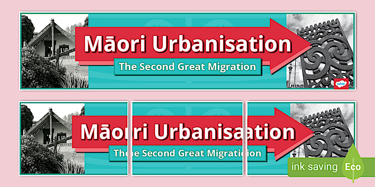 Māori Urbanisation Banner (teacher made) - Twinkl