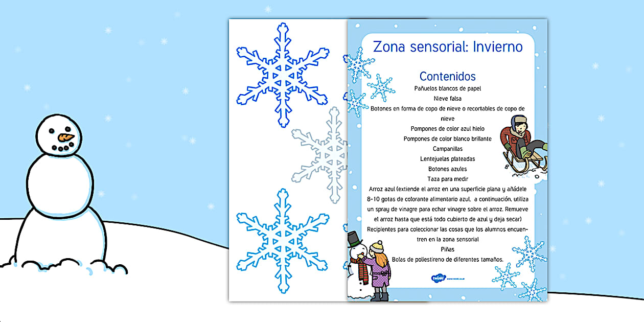 Zona sensorial: El invierno (teacher made) - Twinkl