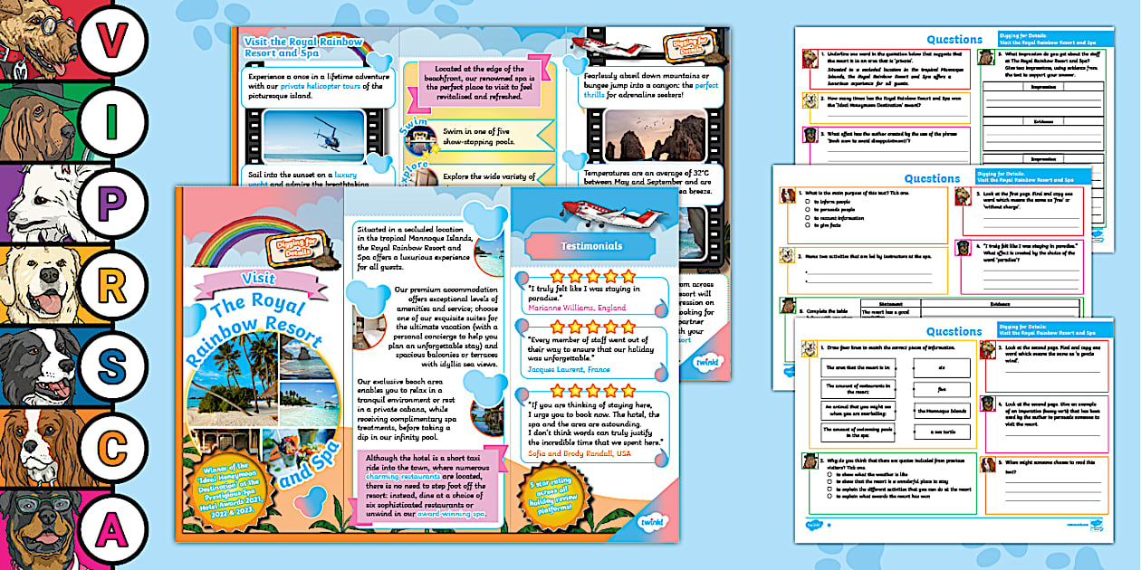 UKS2 Digging for Details: Resort Infographic Comprehension