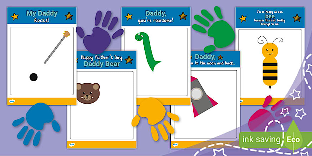 Customisable Father’s Day Handprint Ideas for Kids