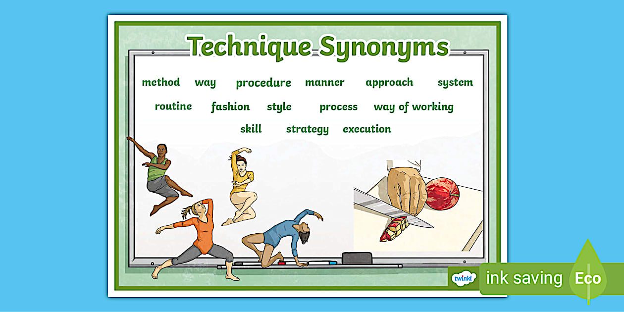 Technique Synonyms Word Mat (Teacher-Made) - Twinkl