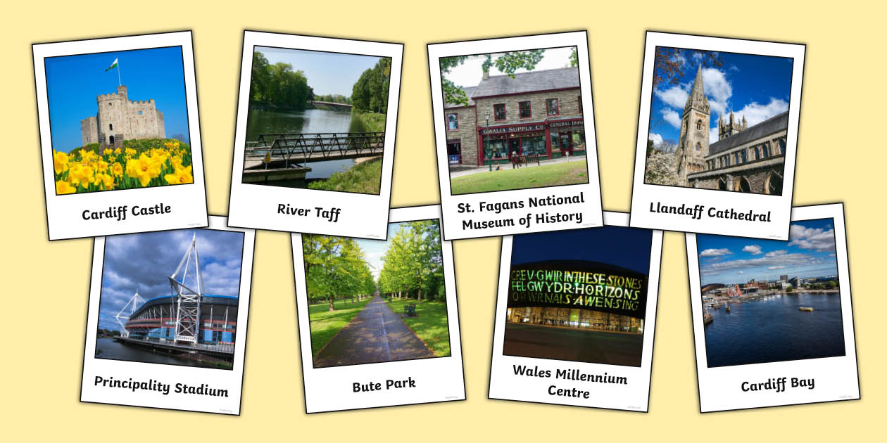 Cardiff Instant Photo Style Display Images - Twinkl