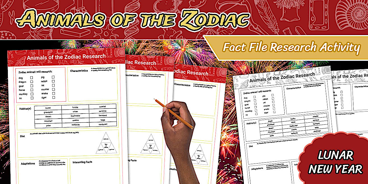 Zodiac Animals Research Template