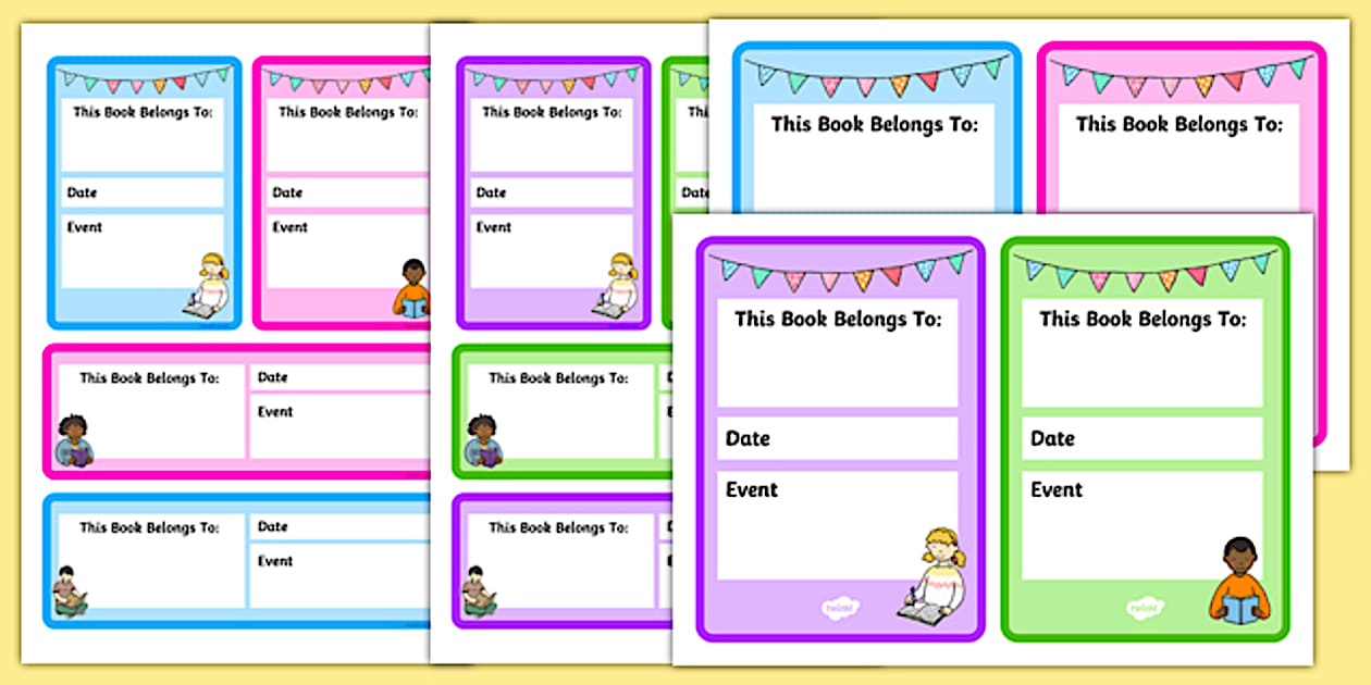 Editable This Book Belongs To Bookplate (teacher made)