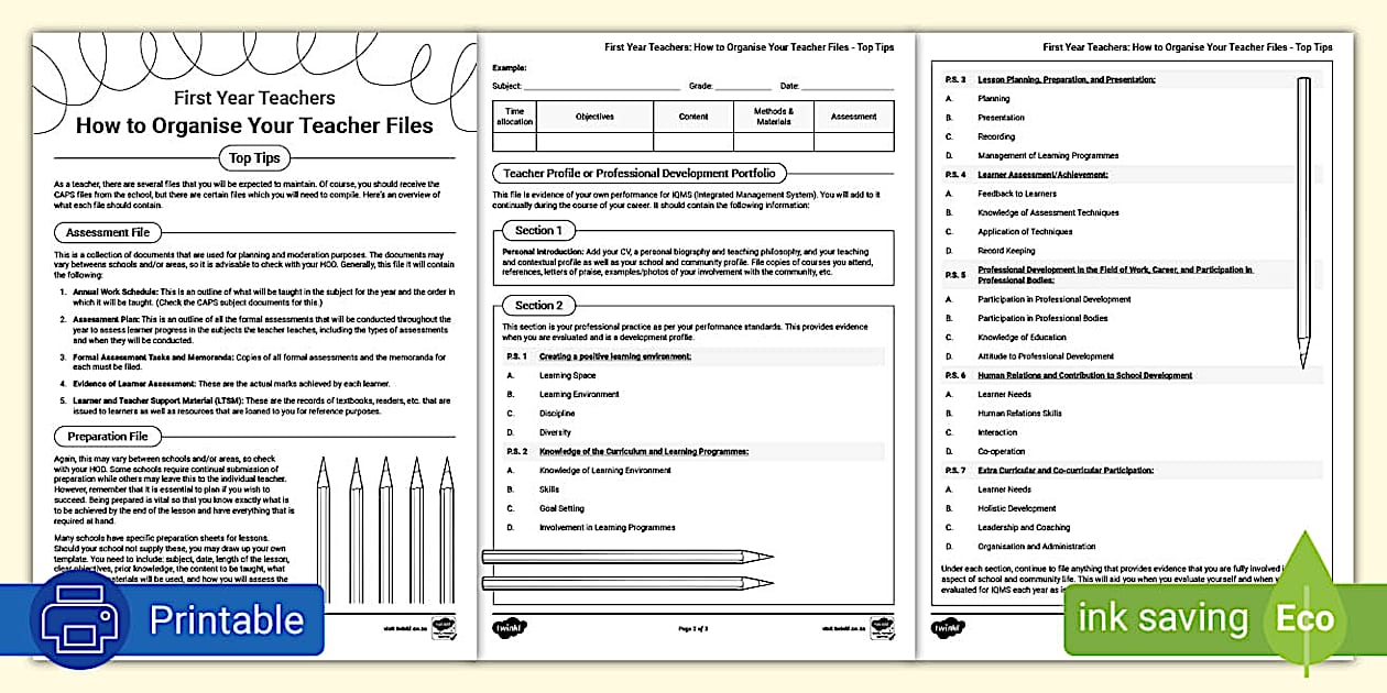 First Year Teachers: How to Organise Your Teacher Files - Top Tips