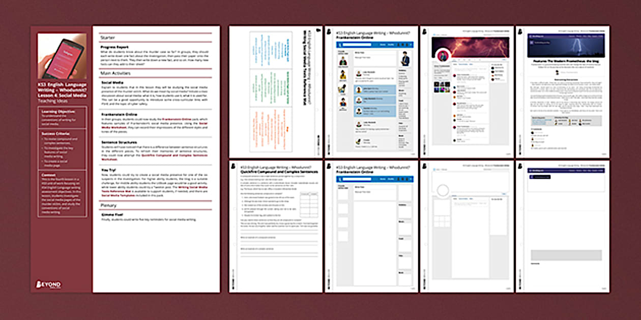 Black and White KS3 English Language Writing: Whodunnit? Lesson 4: Social
