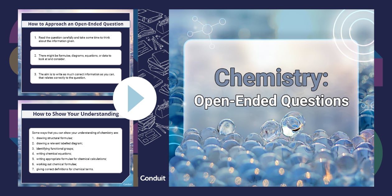 Open-Ended Questions in Chemistry: PowerPoint (teacher made)