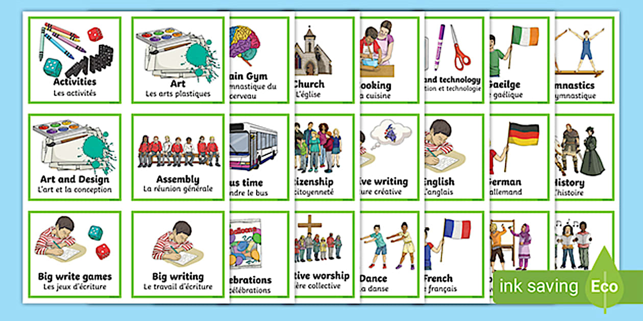 KS2 Visual Timetable French (teacher made) - Twinkl