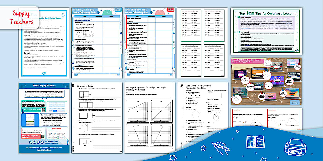 KS3/4 Maths Supply Pack (teacher made) - Twinkl