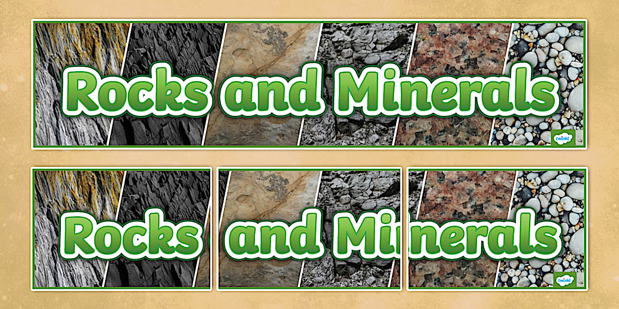 Rocks and Minerals Photo Display Banner (teacher made)
