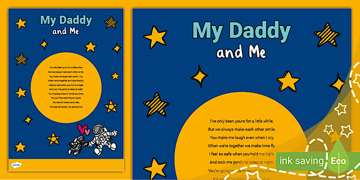 My Daddy and Me Poem (teacher made) - Twinkl