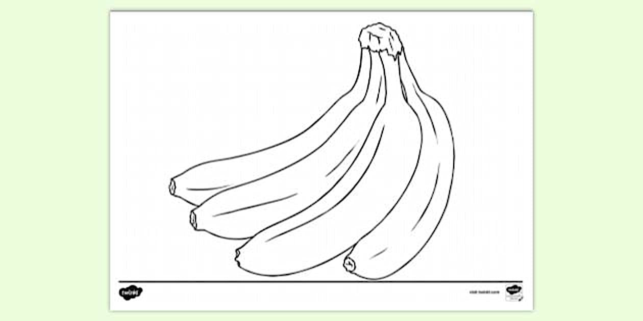 Banana Colouring Page | Colouring Sheets (teacher made)
