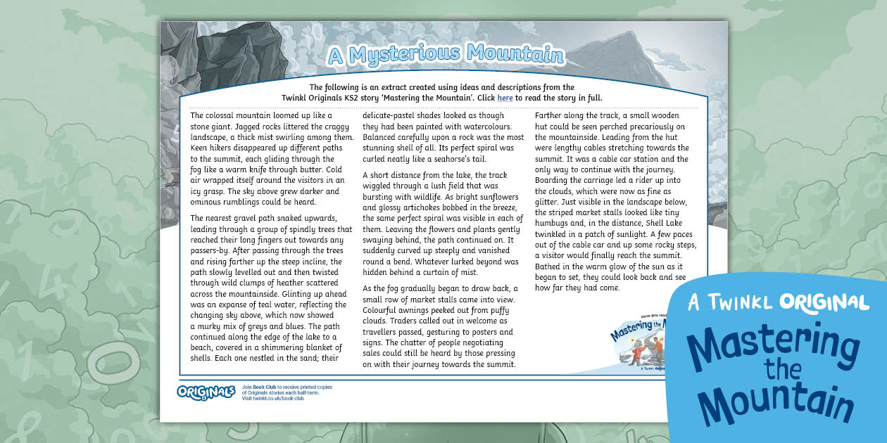 A Mysterious Mountain Setting Description KS2 Example Text