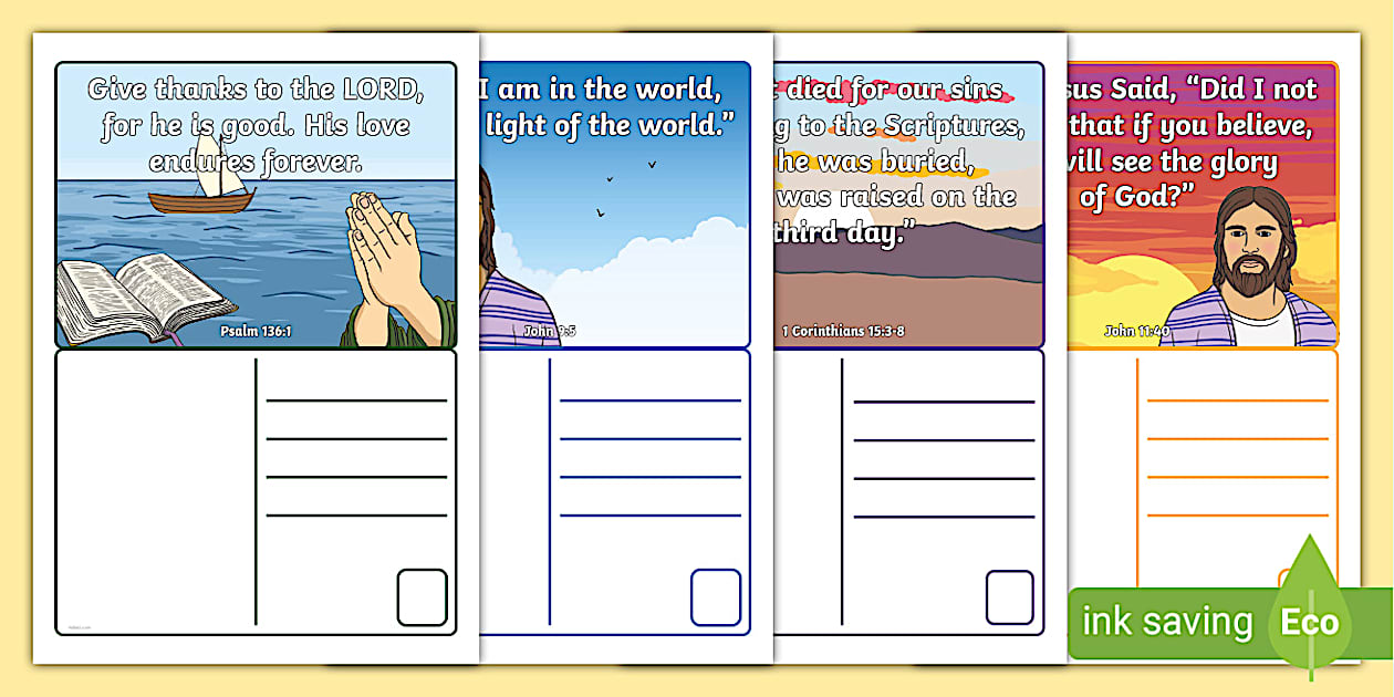Bible Verse Postcards | Twinkl Bible Verse Postcards | Post